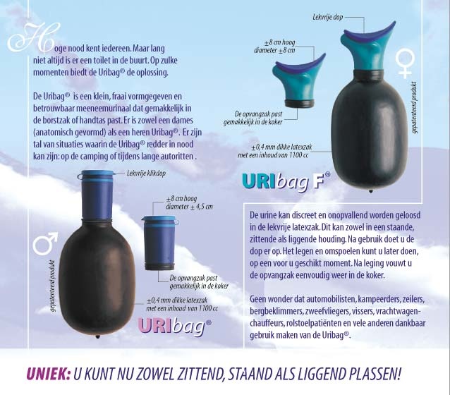 Uribag meeneem urinaal - Vosmedisch.nl - A. Vos en Zoons B.V.