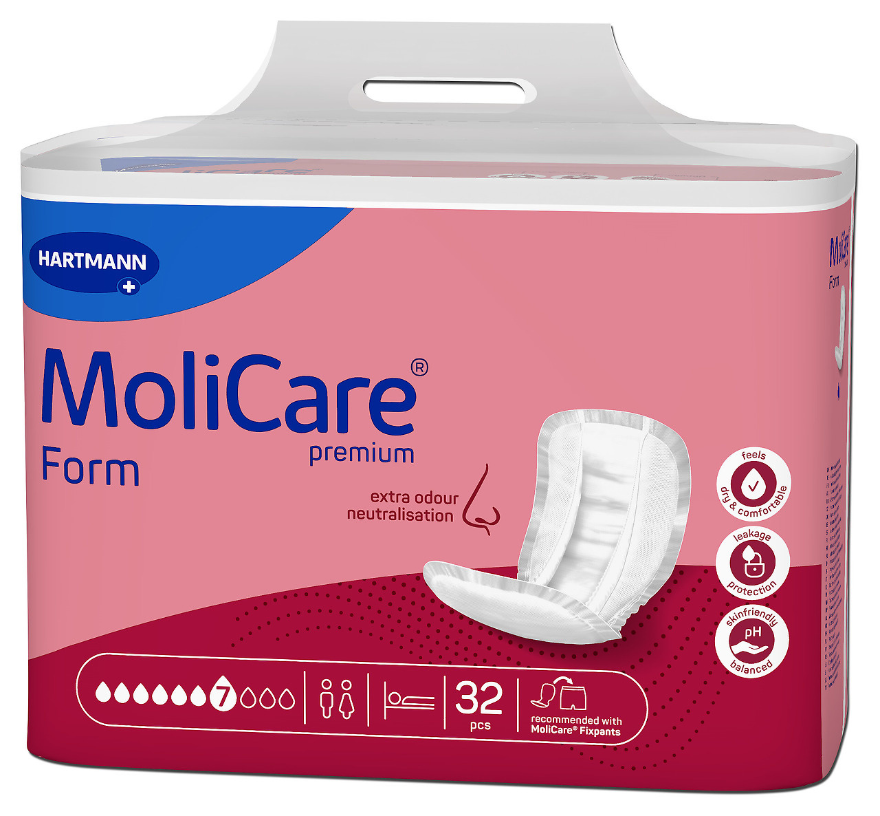 Molicare Premium Form Anatomische inlegger. 7 drops (32st) - Vosmedisch.nl - A. Vos en Zoons B.V.