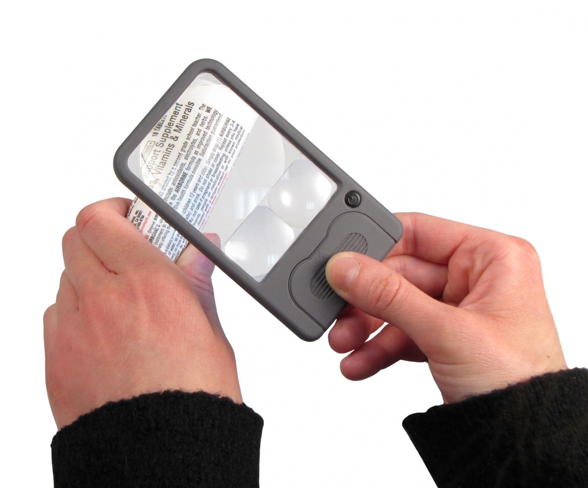 Compact Pocket Vergrootglas met LED-Verlichting - 3 Lenzen, 2,5x, 4,5x ...
