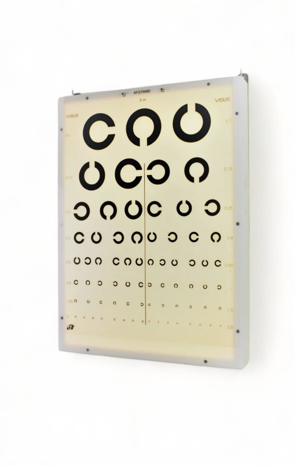 Lichtbak LED verlichting inclusief transparante Landoltse ringen visus ...