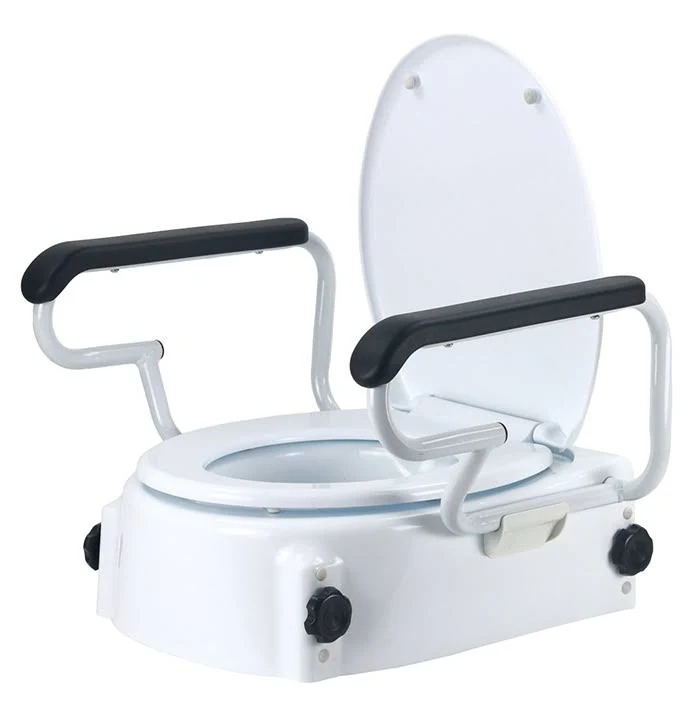 Toiletverhoger met opklapbare armleuningen - WC verhoger met deksel ...