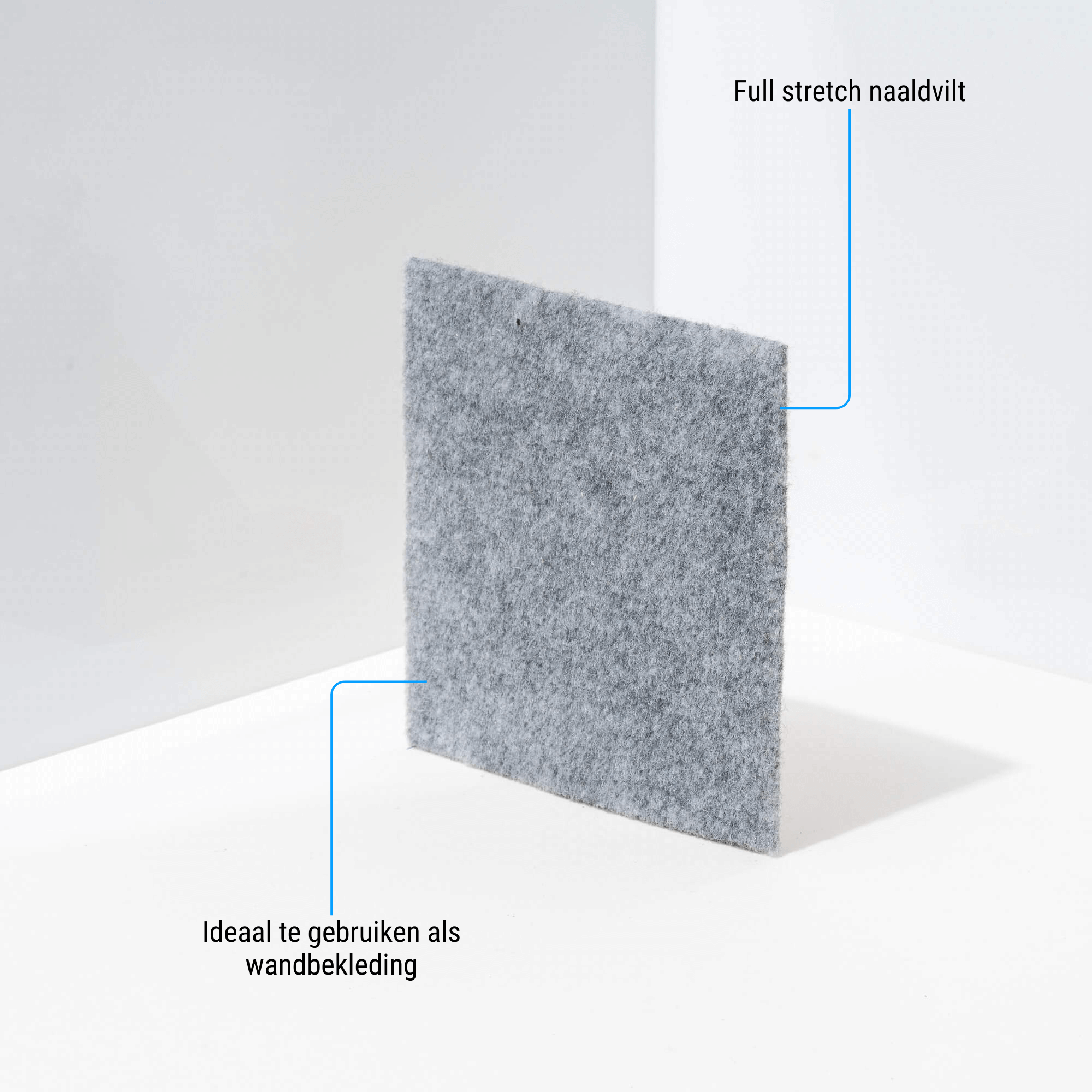 Naaldvilt - Muisgrijs - Auto interieurbekleding en wandbekleding