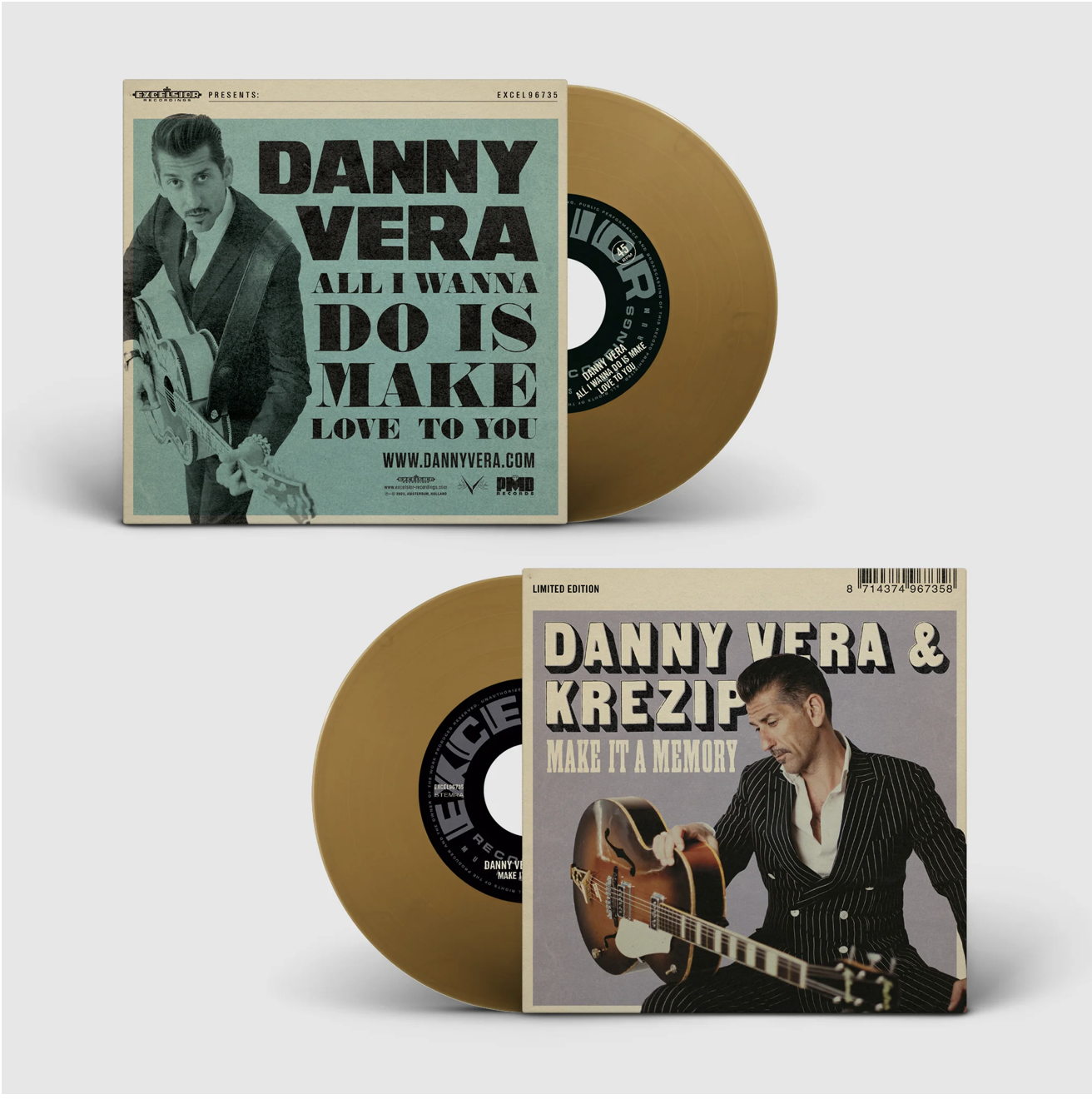Danny Vera - Make Love To You / Make It A Memory (7 inch) Gold vinyl ...