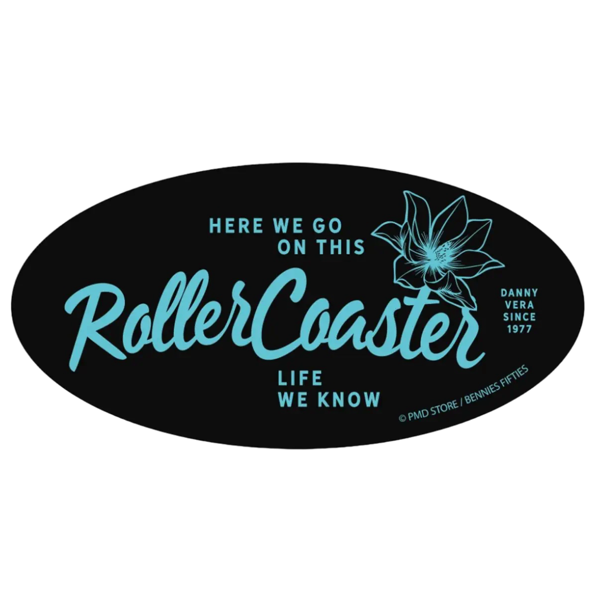 Danny Vera - Sticker 'Roller Coaster' Turquoise (14x7cm) - PMD store ...