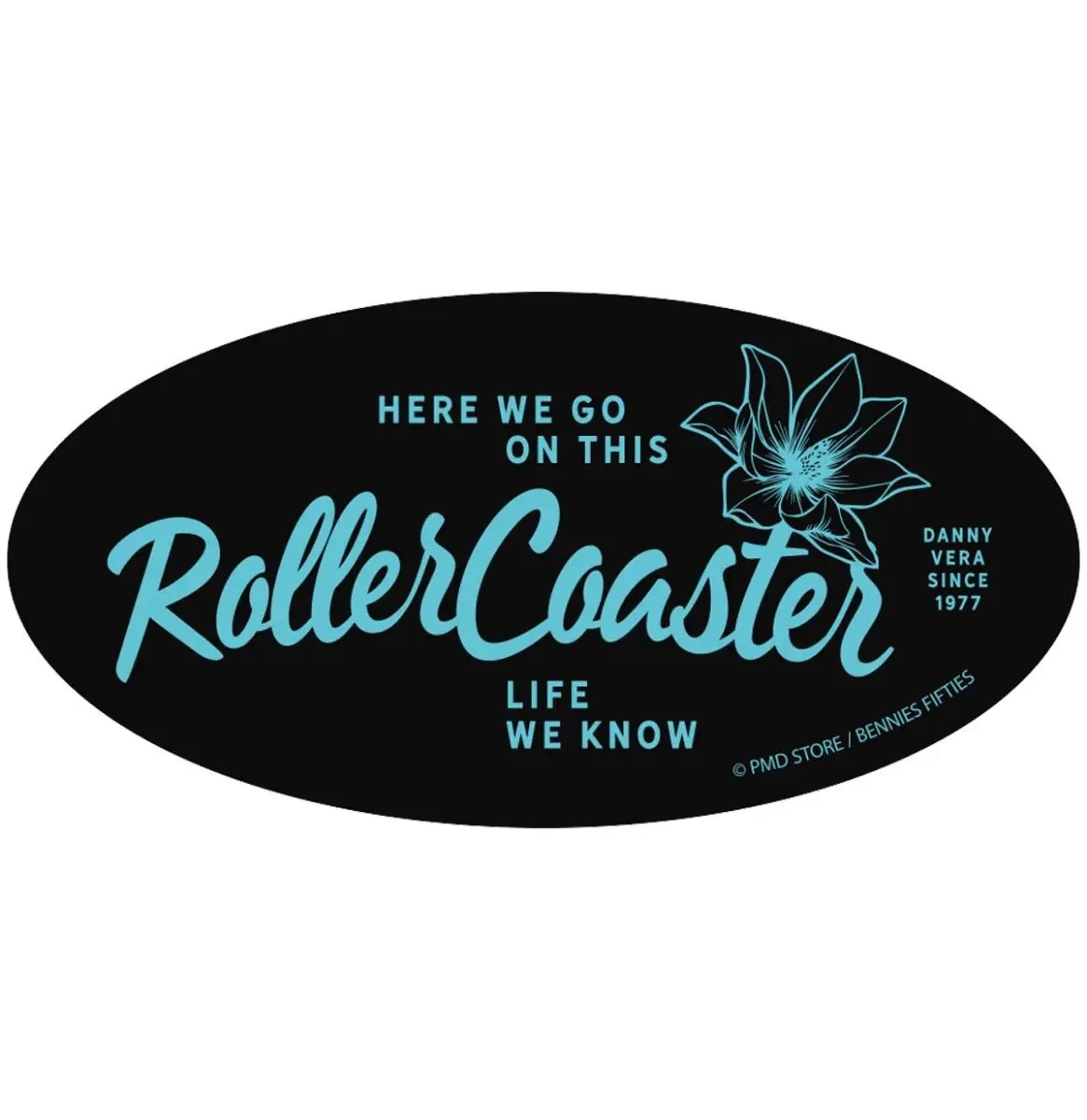 Danny Vera - Sticker 'Roller Coaster' Turquoise (14x7cm) - PMD store ...