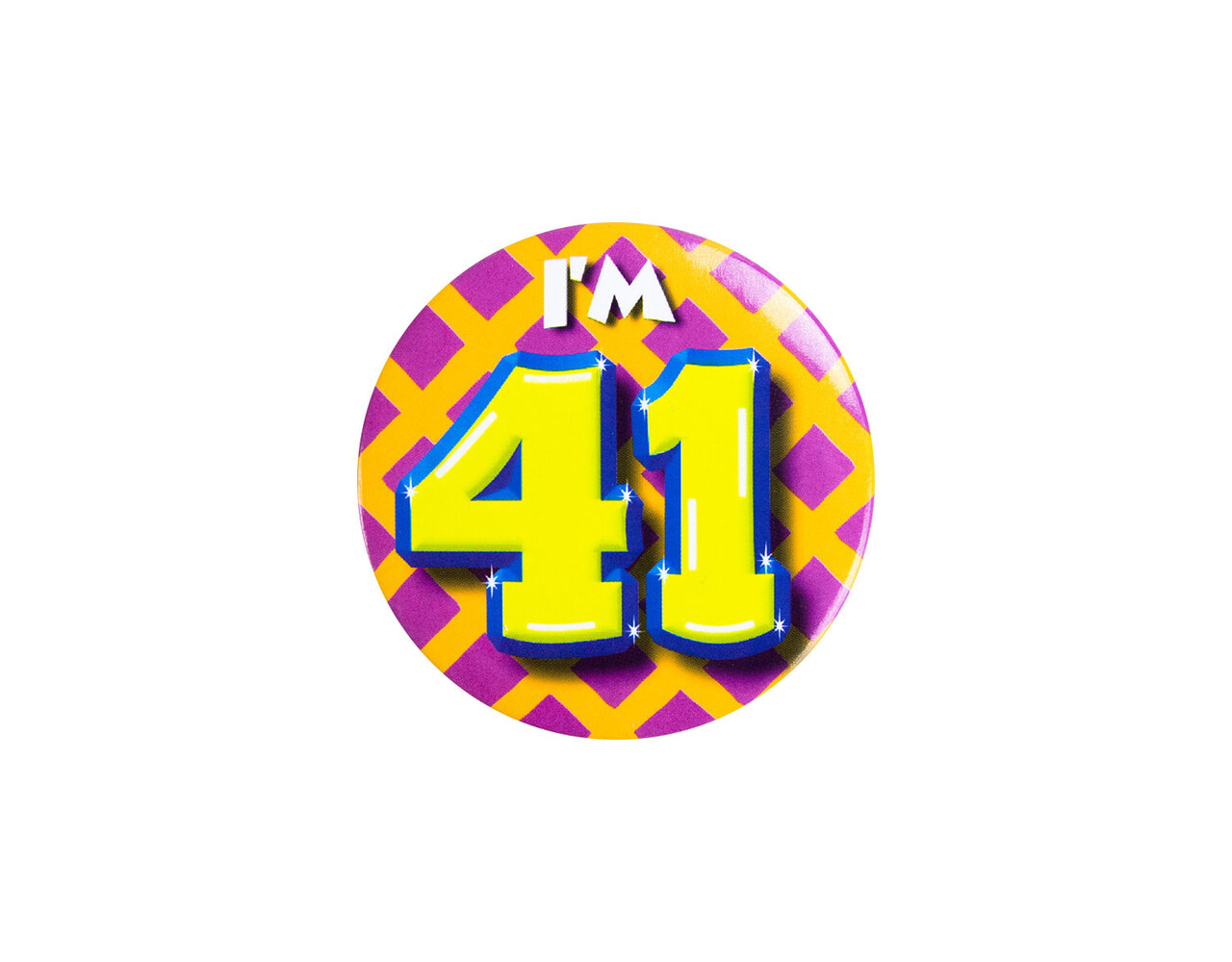 Ich bin 41 Knopf 41 Jahre 5.5cm - Partywinkel