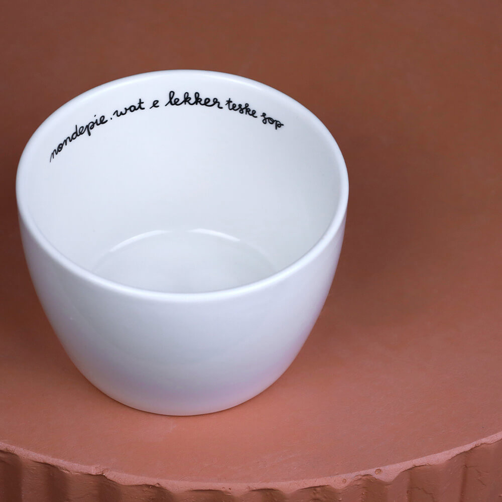 Kom 'Nondepie, wat e lekker teske sop' - Ø 11,5 cm - Maastricht Store