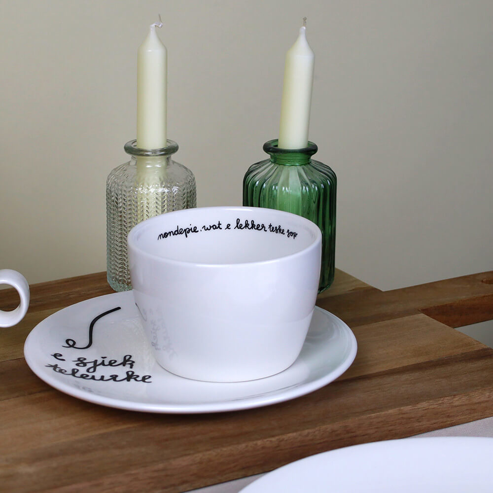 Kom 'Nondepie, wat e lekker teske sop' - Ø 11,5 cm - Maastricht Store