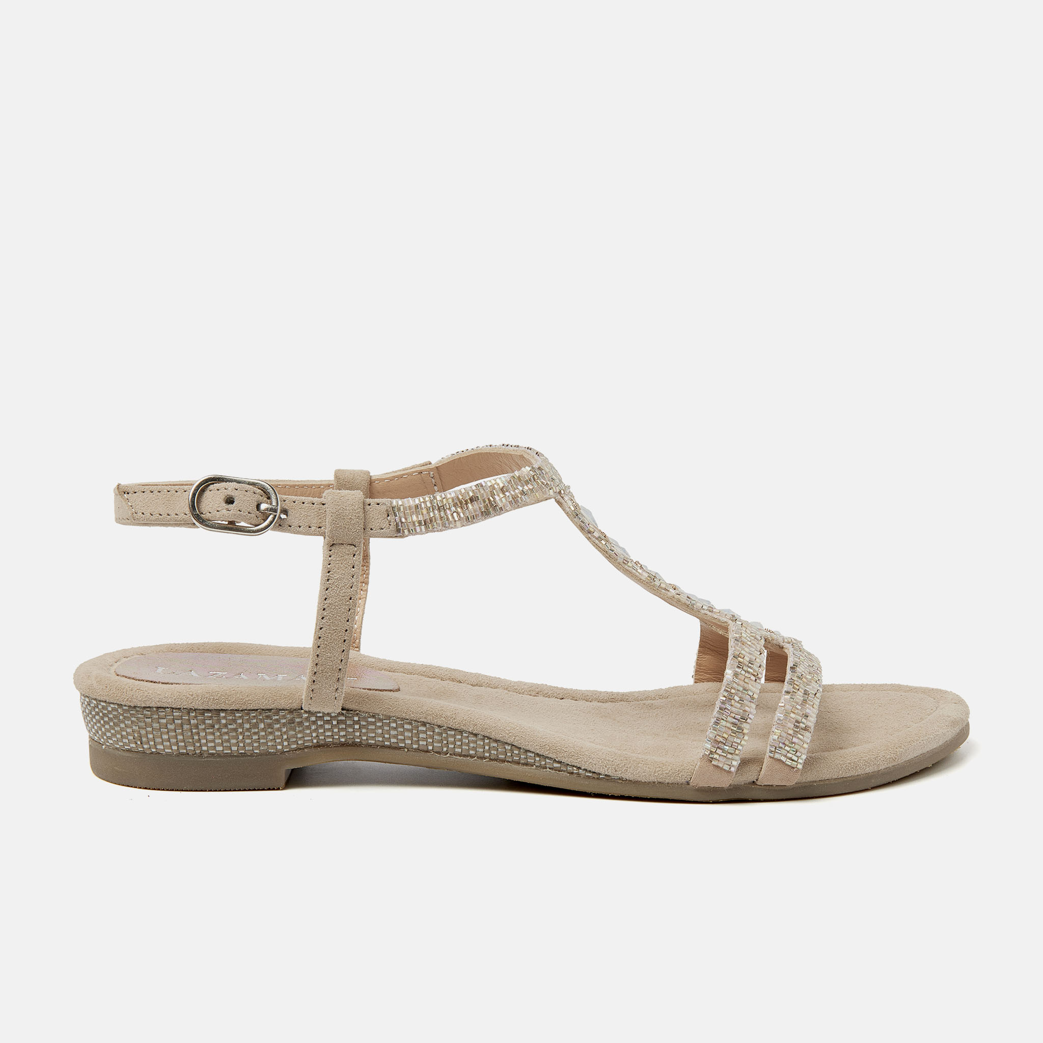 Lazamani | Dames | Sandalen | Biscuit (85570) - Schoenmode den Boer