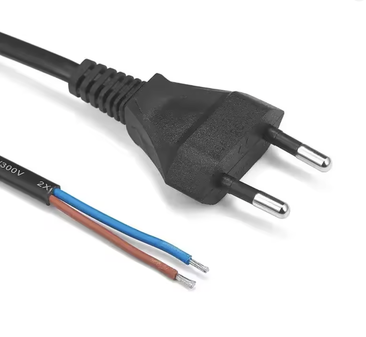 Eurostekker - LED voeding stroomkabel - wit - 1,5 meter