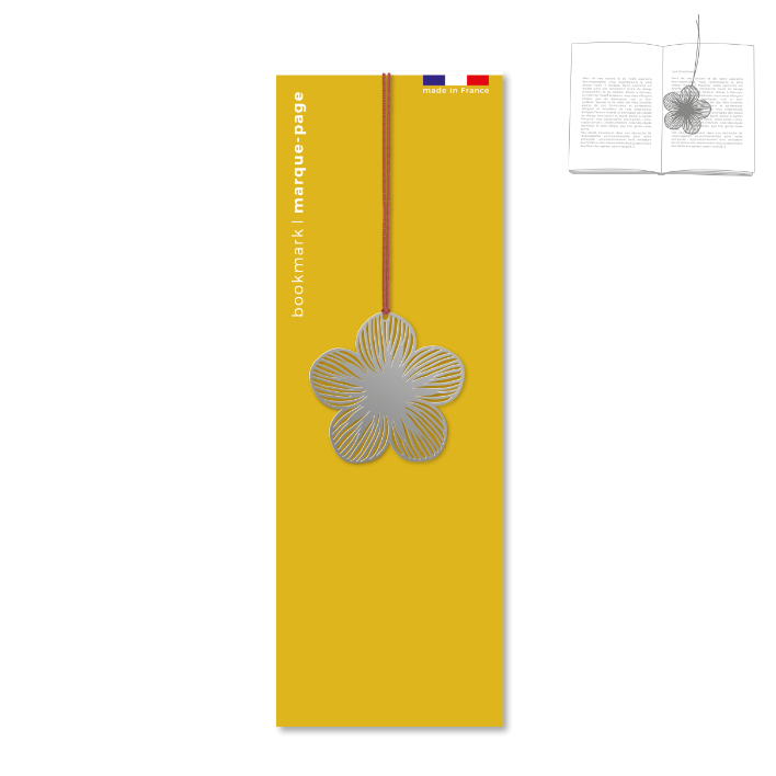 Marque-page en métal - Fleur - La Touche d'Originalité