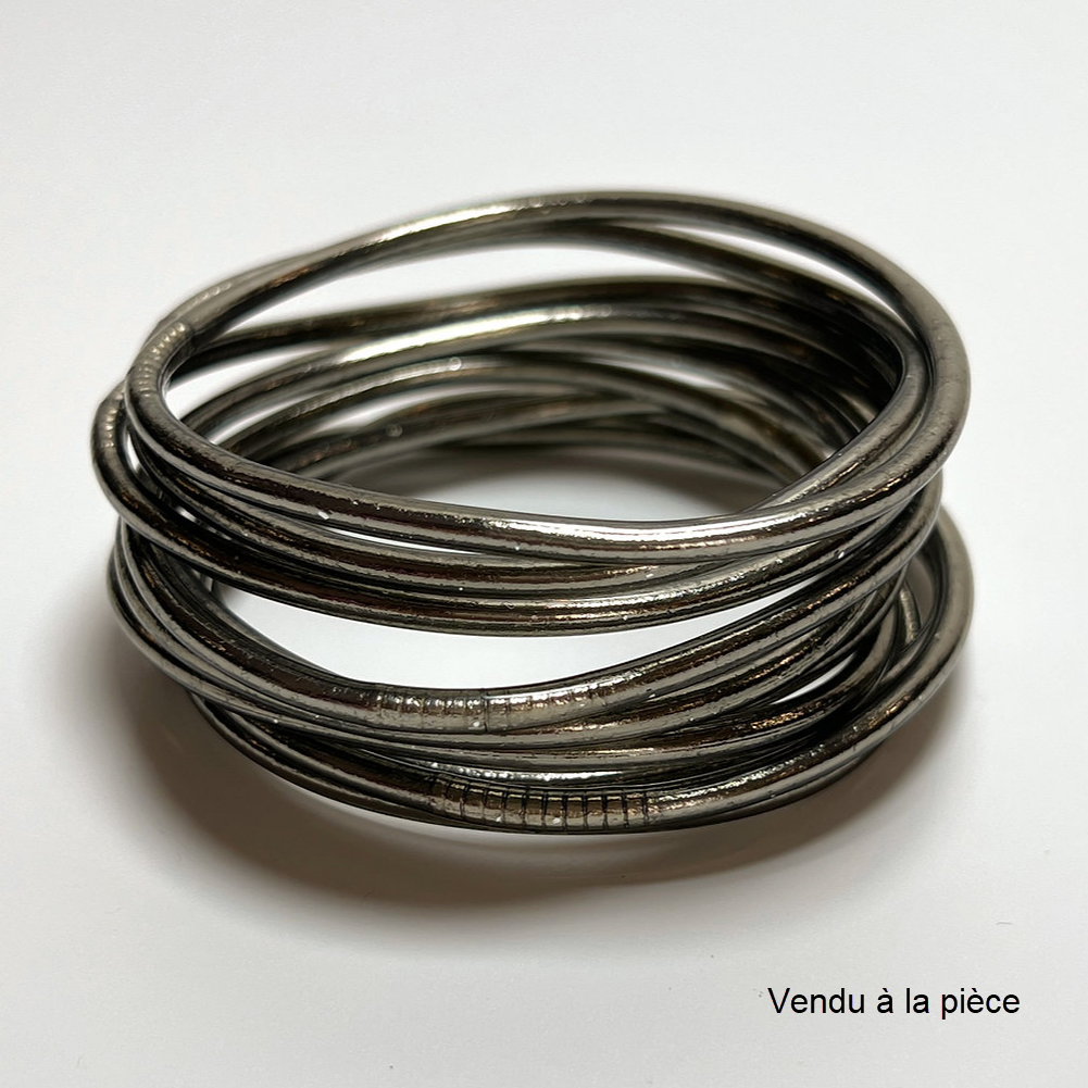 Jonc Bouddhiste Dark Silver (fin) - La Touche d'Originalité