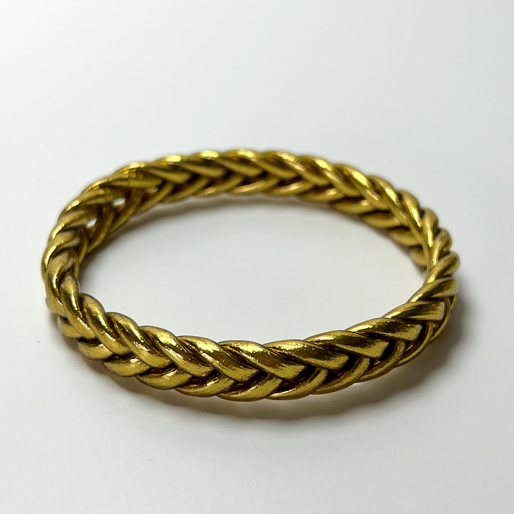 Jonc Bouddhiste Bronze Gold (tressé) - La Touche d'Originalité