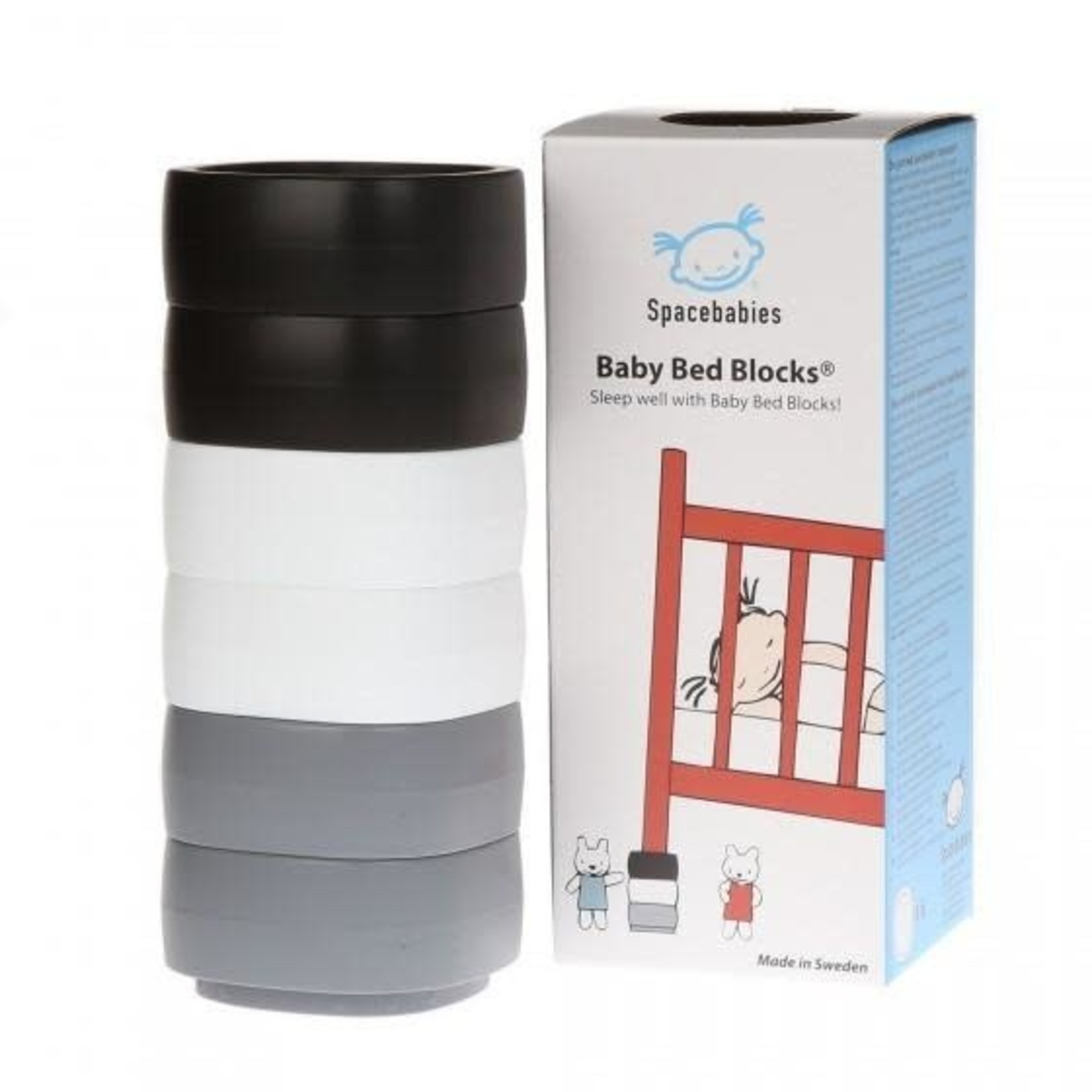 Spacebabies Spacebabies - Baby Bed Blocks - Black, White, Grey - Jef ...