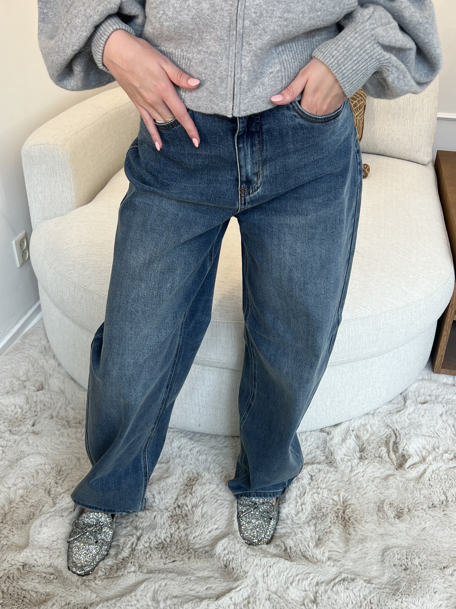 Viva HW Baggy Jeans - Vintage Bleu Denim - Fabergé