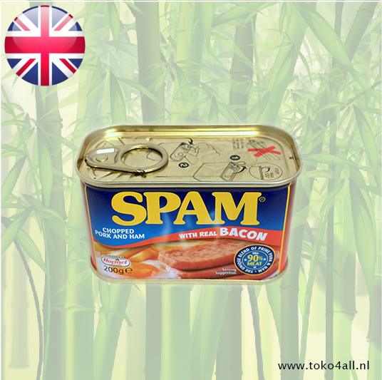 Spam Chopped Pork and Ham with real bacon 200 gr - Toko 4 All