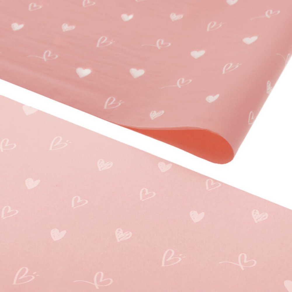 Vloeipapier 50x70cm Roze met Hartjes - Rotim Verpakkingen: you carry ...