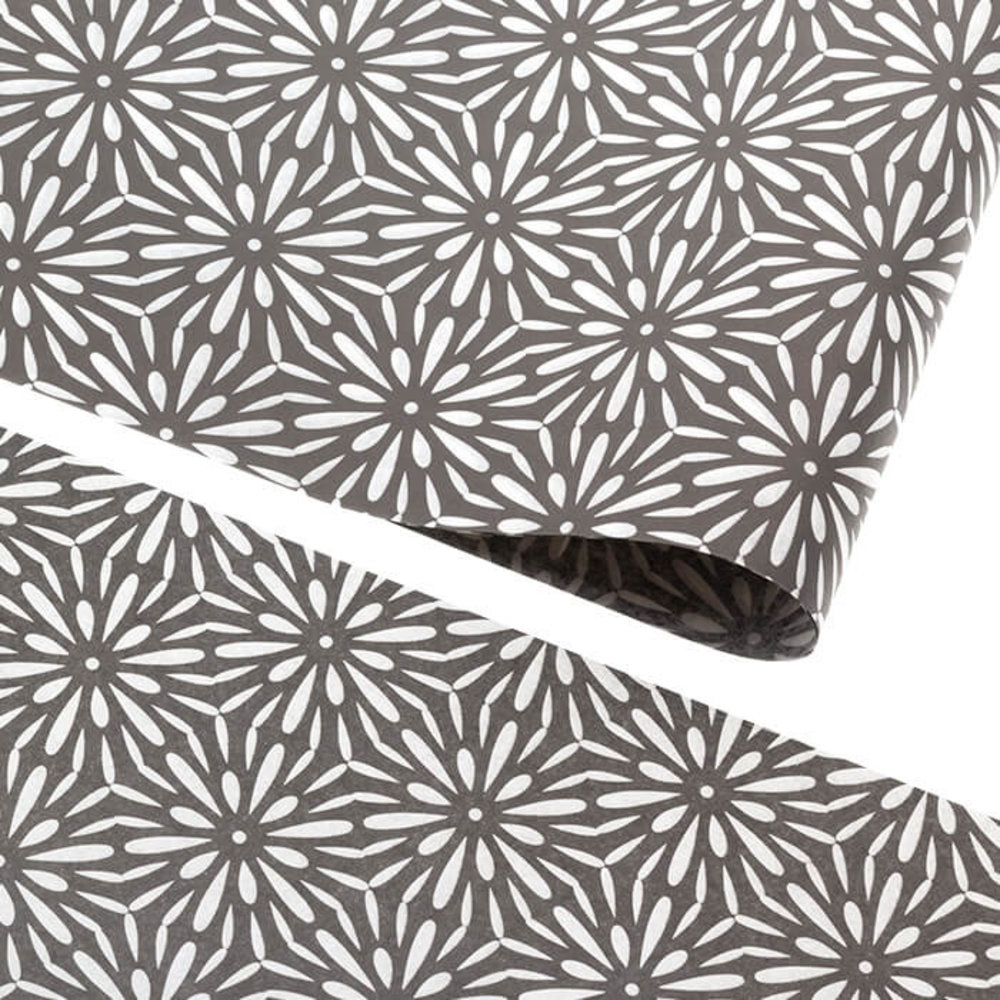 Vloeipapier 35x50cm Flower Power Zwart - Rotim Verpakkingen: you carry ...