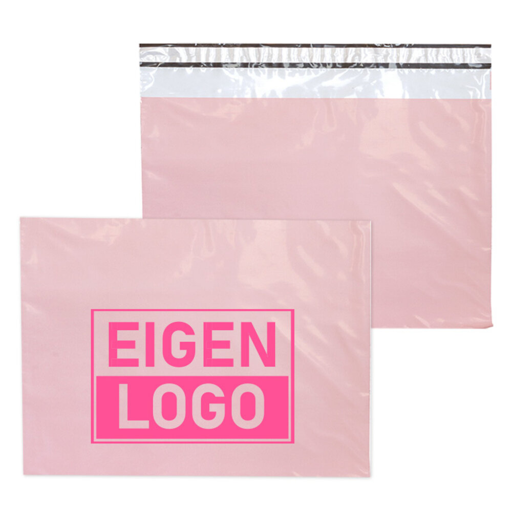 Roze verzendzakken bedrukken met NEON - L - Rotim Verpakkingen: you ...