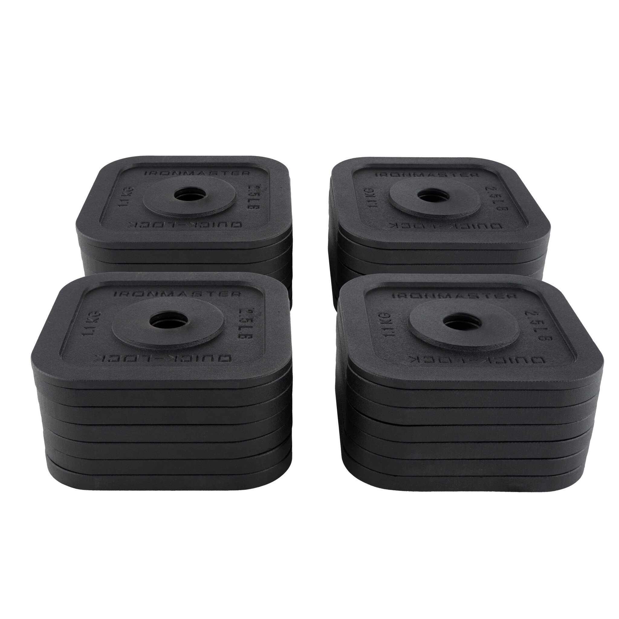 Ironmaster Quick-Lock Adjustable Dumbbell Set - Including Rack - 34 kg ...