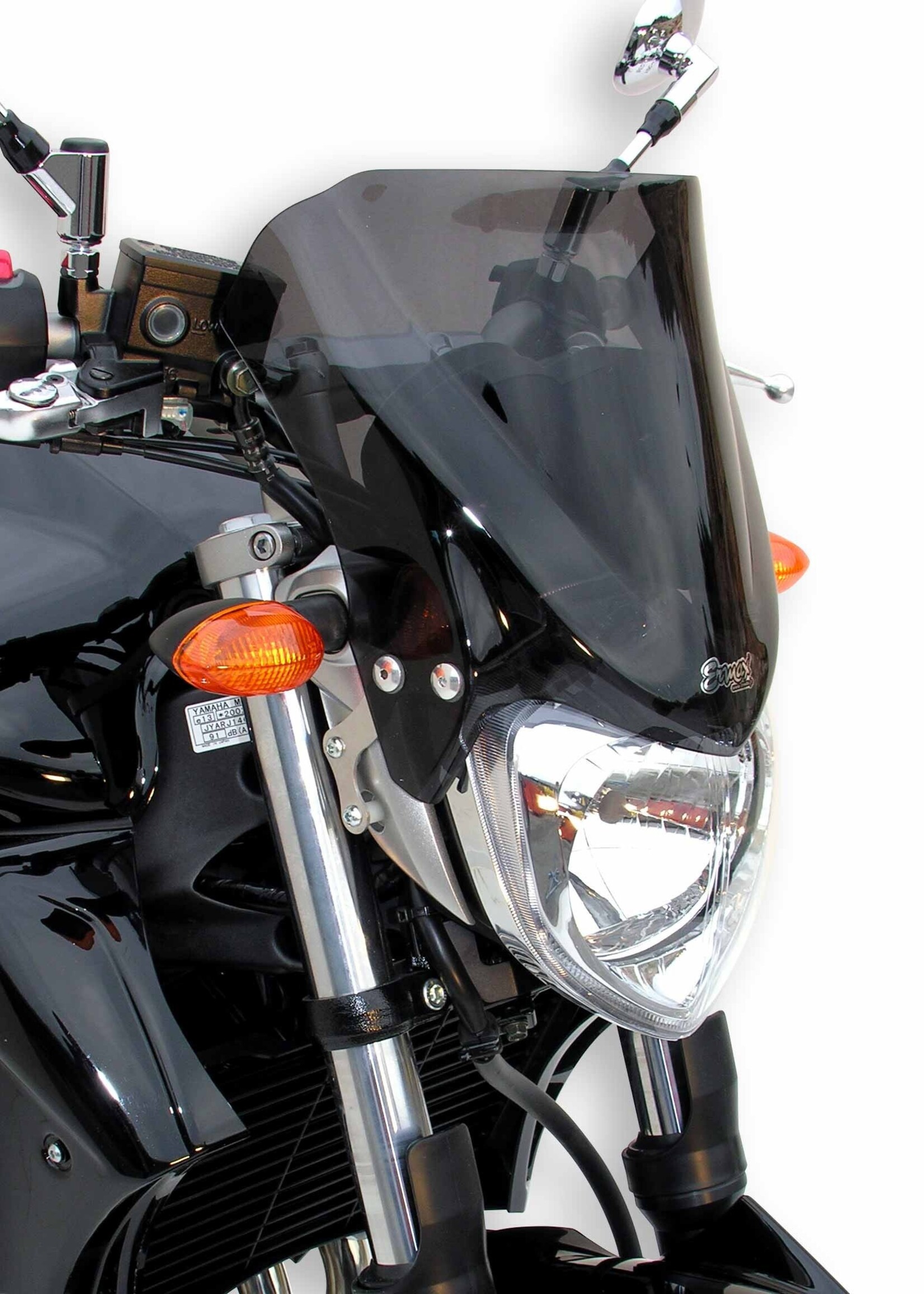 Ermax nose screen ermax 26 cm for FZ6 S2 (+ kit fix and brackets ) 2007/2011 light black ...