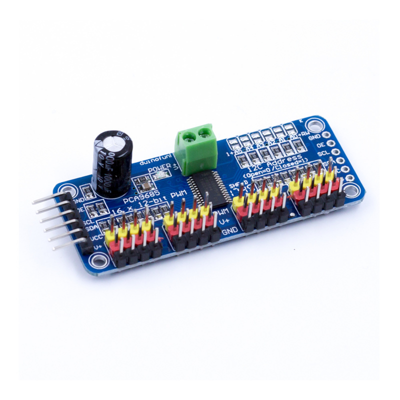 Pilote de servomoteur PWM 16 canaux 12 bits I2C - OTRONIC