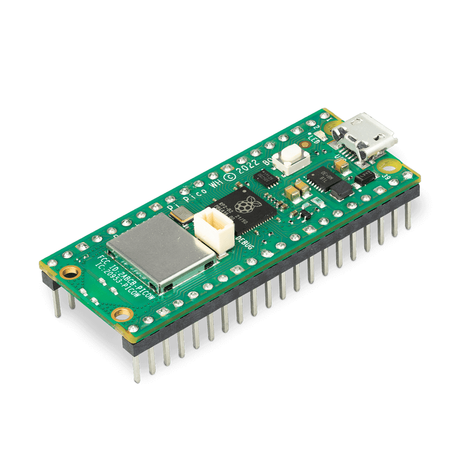 Raspberry Pi Pico WH with onboard WiFi and pre-soldered header pins ... Raspberry Pi Pico WH with onboard WiFi and pre-soldered header pins ...