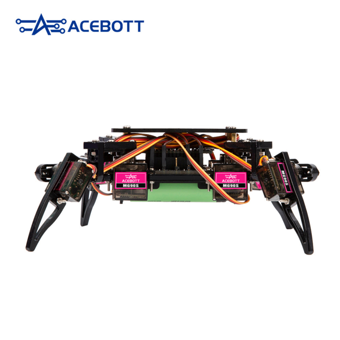 ACEBOTT Quadruped Bionic Spider Robot Kit ESP8266 with Arduino IDE and ACECode (Scratch) - OTRONIC