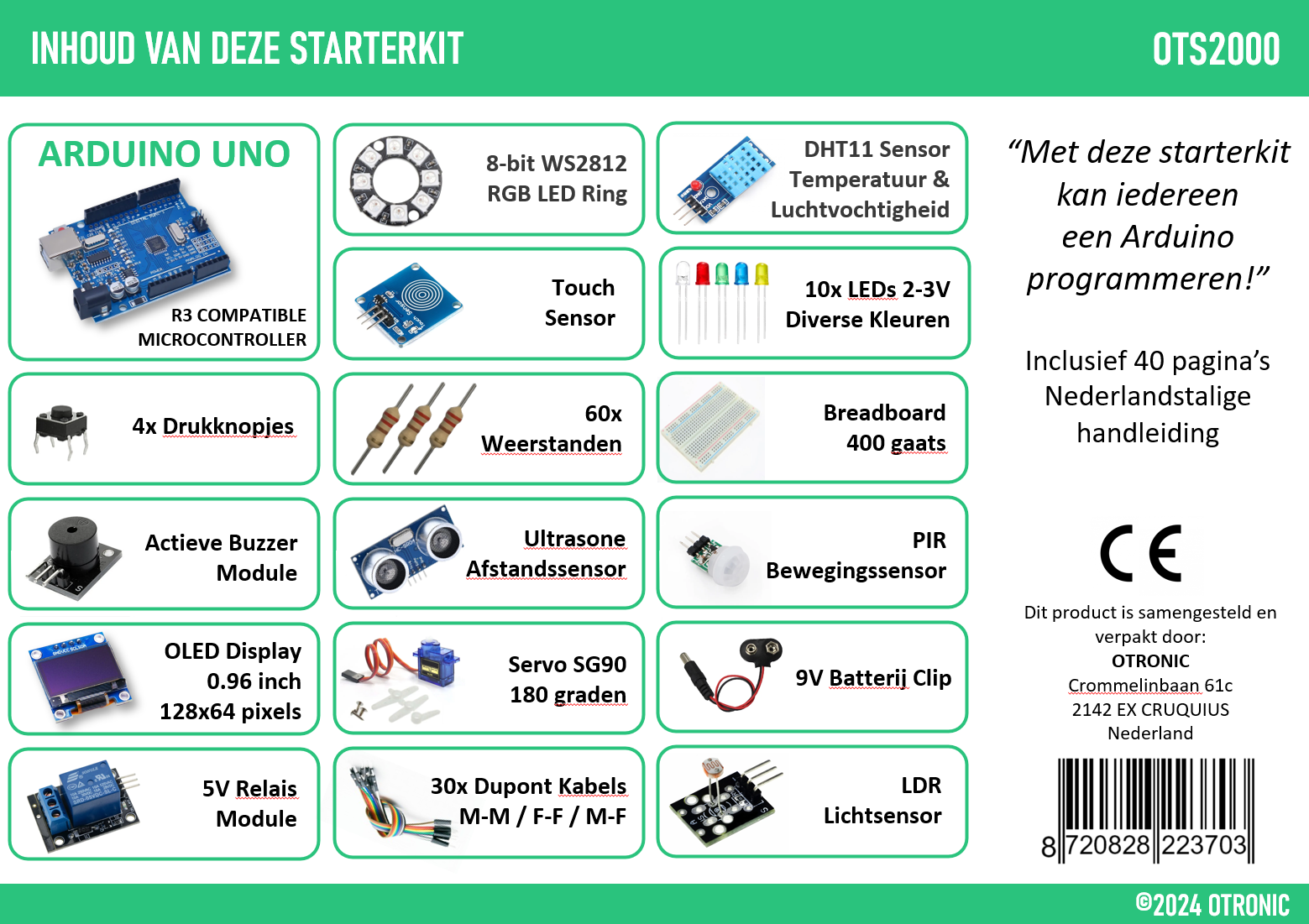 Starter kit for Arduino UNO with Codey ChatGPT AI - OTRONIC