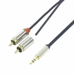 GN 4108S Audio Jack Tulp Slimline 0.50Mtr 3.5Mm St. - 2x Tulp - OTRONIC
