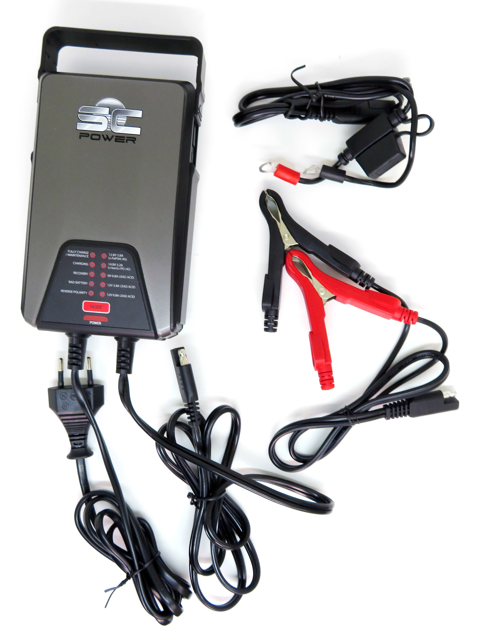SC 38 Power premium 3,8 A acculader ook voor LITHIUM, motoracculader ...