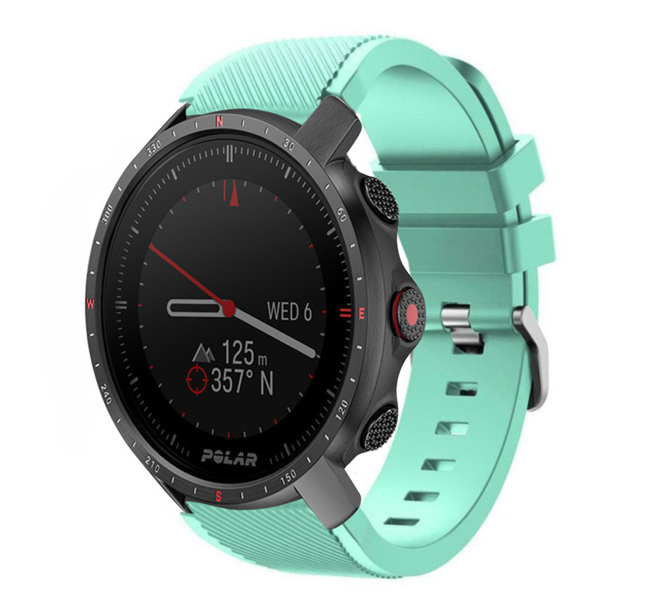Polar Grit X Pro Silicone Strap with Buckle (Aqua)