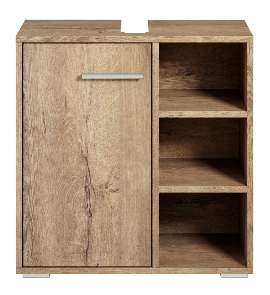 Wastafelkast Neptunus 60 x 28 x 60 cm - bruin eiken - Badplaats