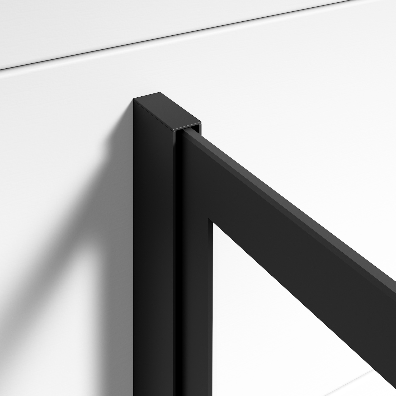 Douchewand Georgia 50 x 200 cm - zwart - inloopdouche 8mm - Badplaats
