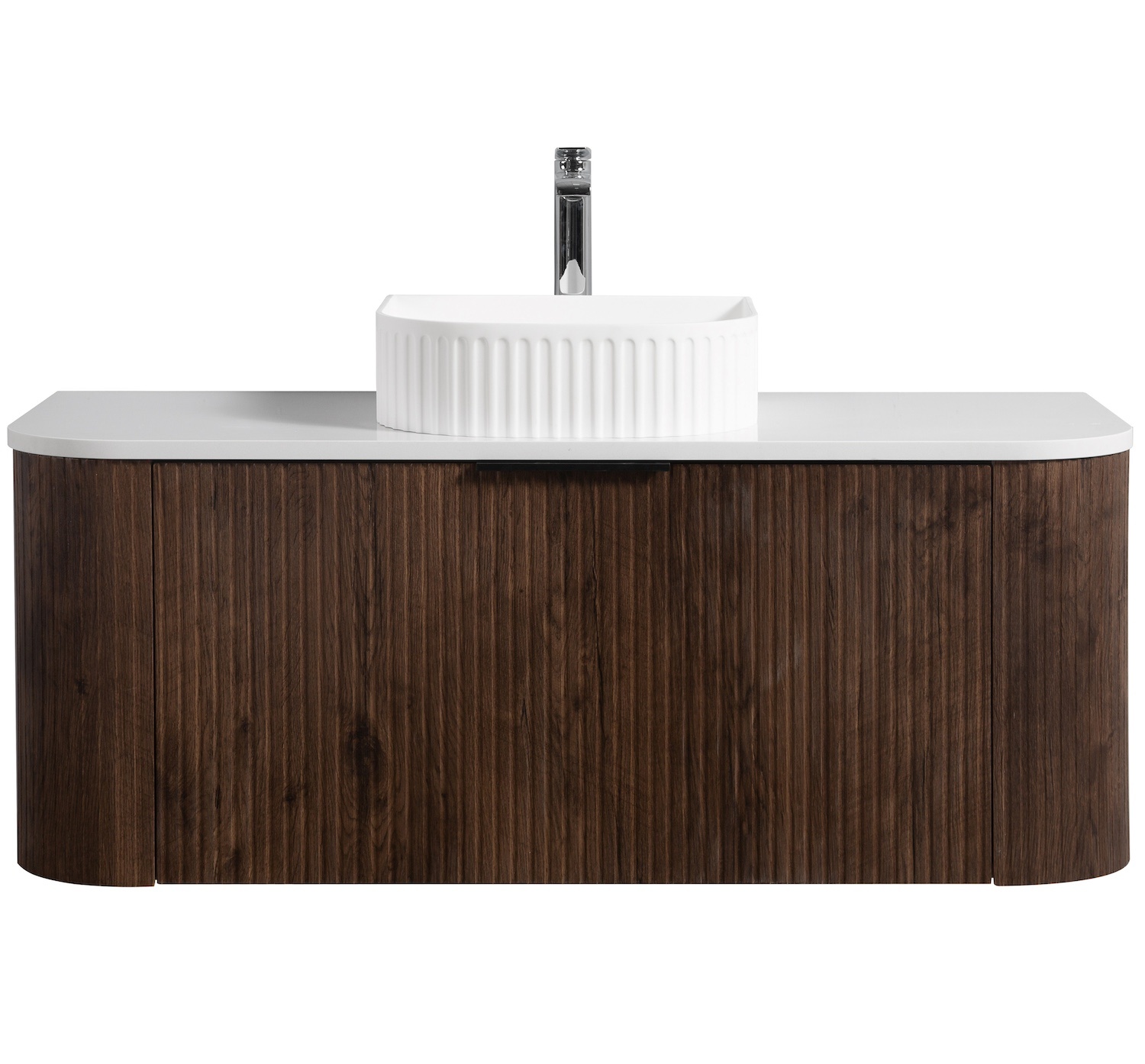 Badkamermeubel Murcia 120cm - walnoot bruin - met bovenblad - Badplaats