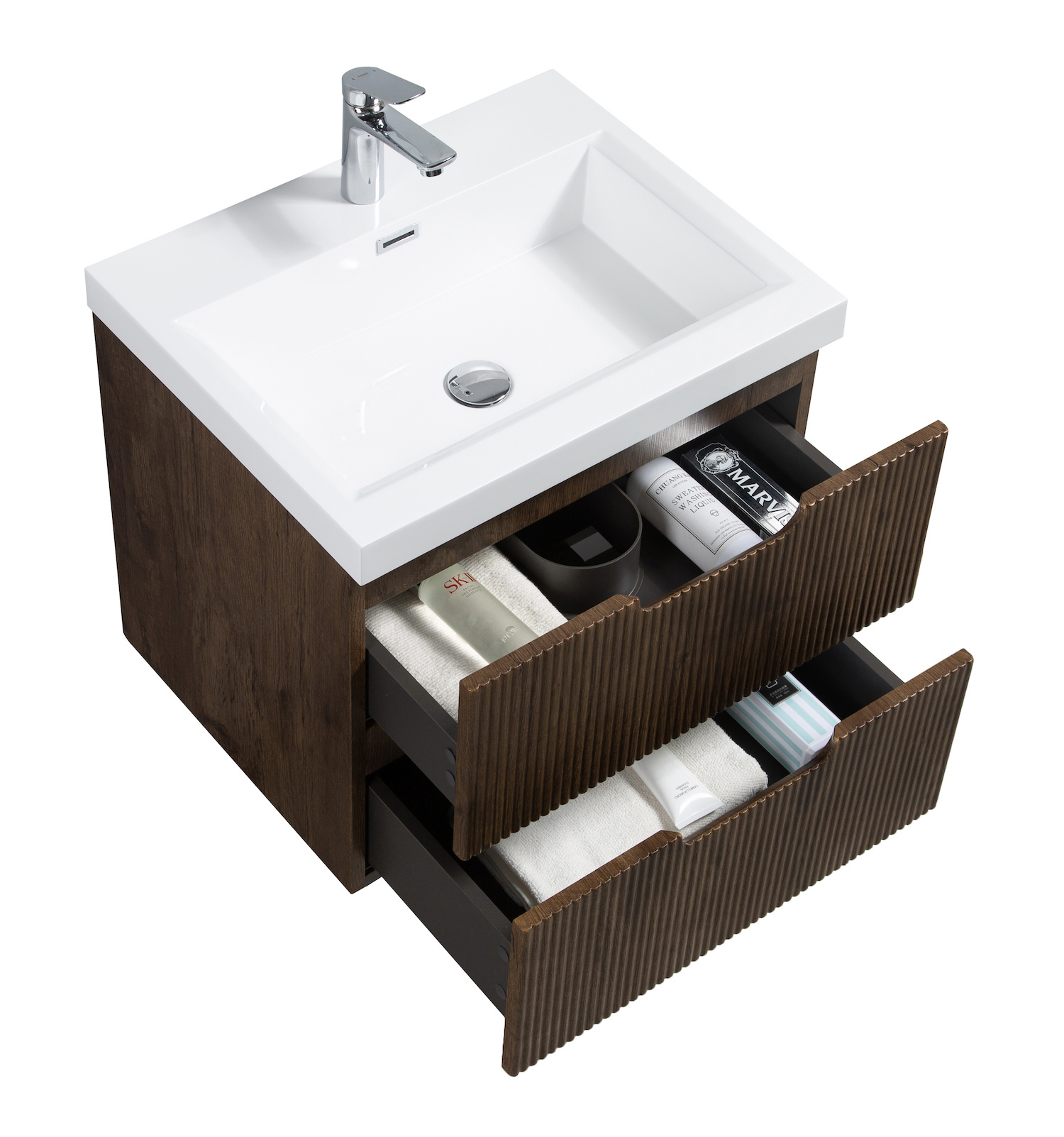 Badkamermeubel Thermis 60cm - walnoot bruin - Badplaats