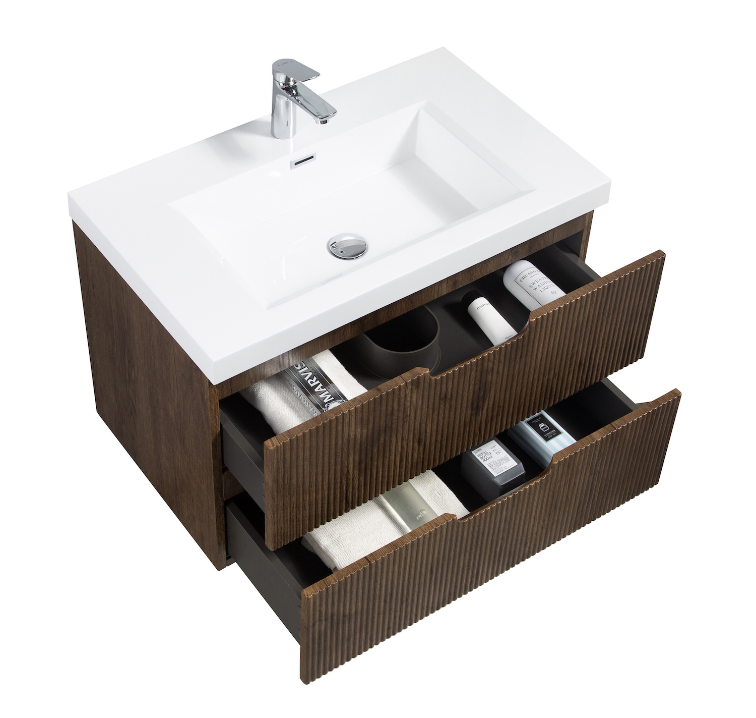 Badkamermeubel Thermis 80cm - walnoot bruin - Badplaats