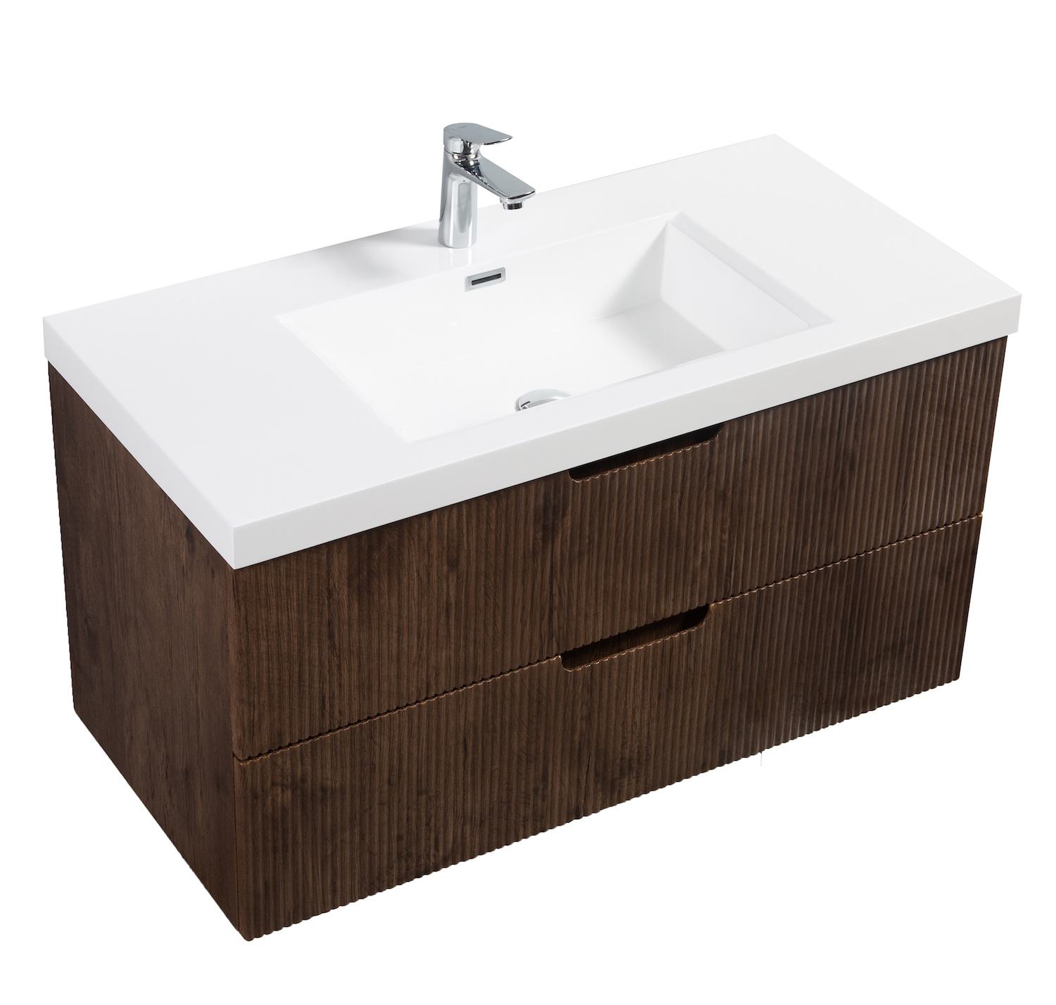 Badkamermeubel Thermis 100cm - walnoot bruin - Badplaats