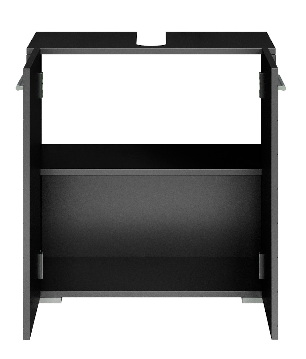 Wastafelkast Jupiter 60 x 30 x 60 cm - mat zwart - visgraat - Badplaats