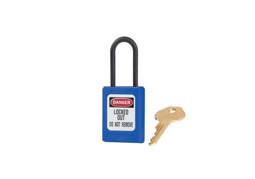 Master Lock padlock 411BLU wit steel shackle or 411KABLU Keyed Alike ...