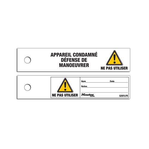 Master Lock Maintenance safety tags S297 - lockout-tagout-shop