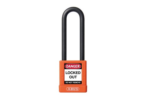 Abus Sicherheits-vorhängeschloss mit oranger Abdeckung 76IB/40HB75 - lockout-tagout-shop