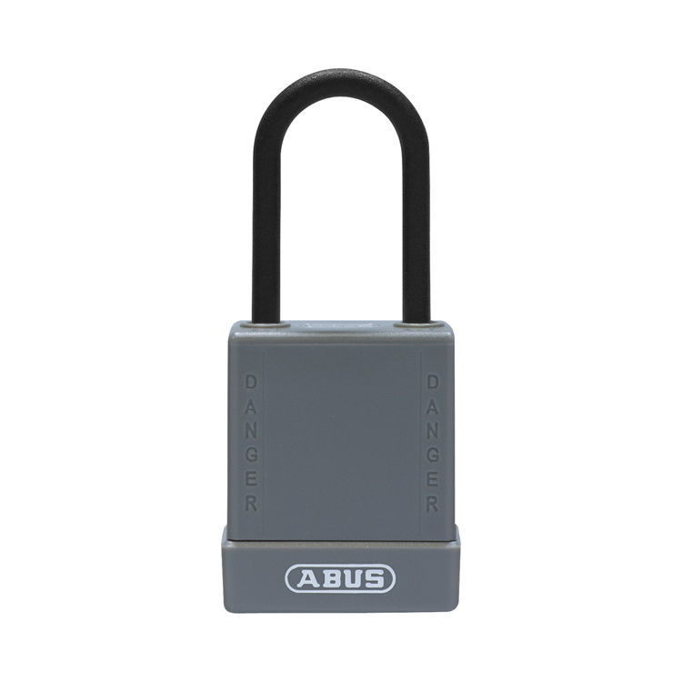 Abus safety padlock with grey cover 76PS/40 - lockout-tagout-shop