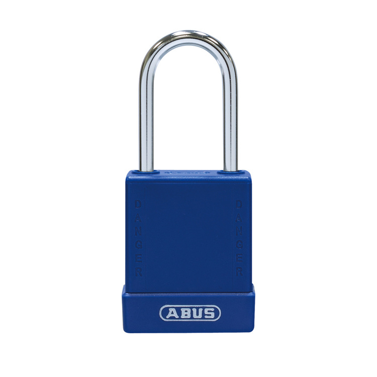 Abus safety padlock with blue cover 76BS/40 - lockout-tagout-shop