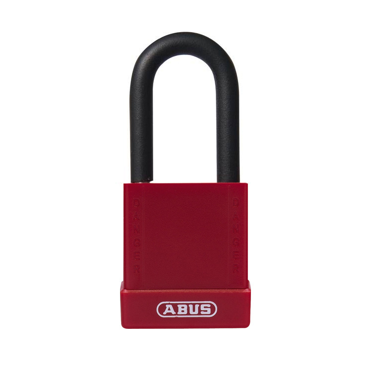 Abus safety padlock with red cover 76/40 - lockout-tagout-shop