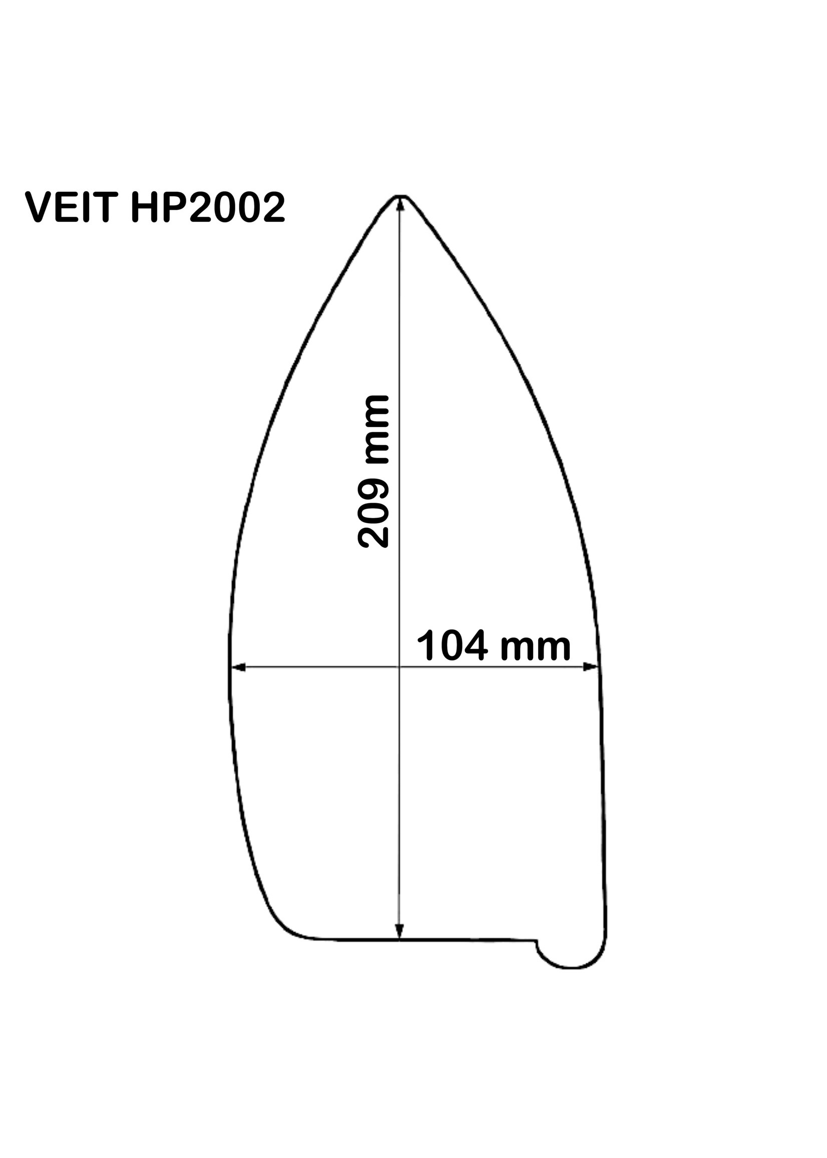 Koop teflonzool voor strijkijzer VEIT HP 2000, 2002 en 219 - Solana N.V.