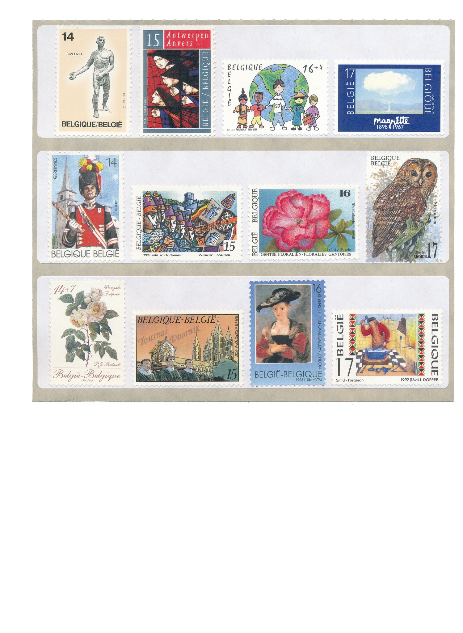 Testpakket kopen - 3 postzegel-etiketten - Tarief 1, België - Postzegel.be