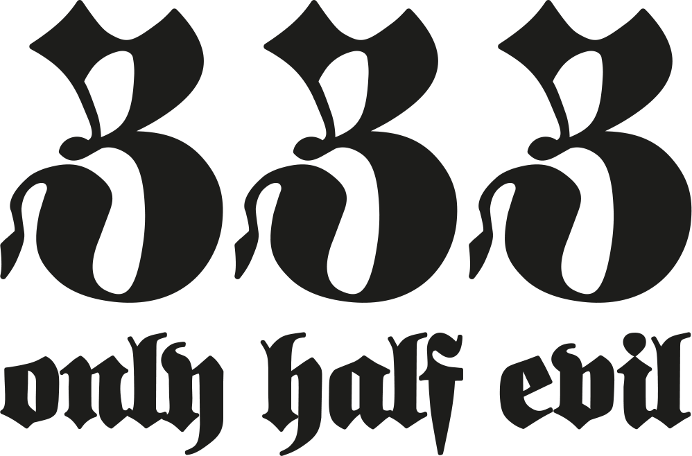 333 only half evil - Tuningstickers