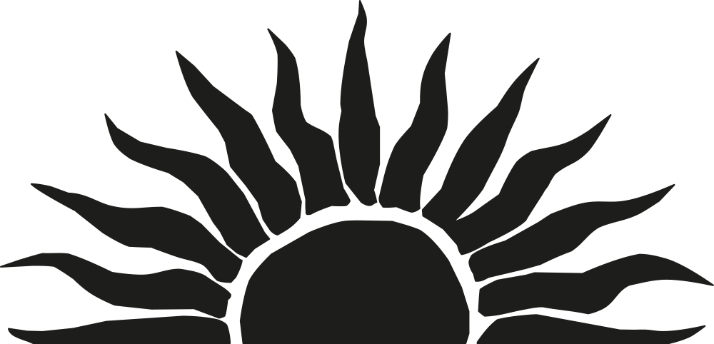 Ondergaande zon sticker voor uw caravan of camper - Tuningstickers