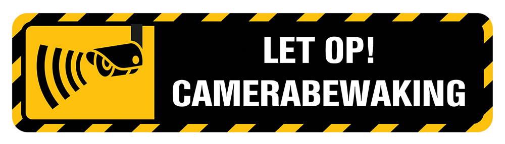 Let op! Camera Bewaking - Tuningstickers